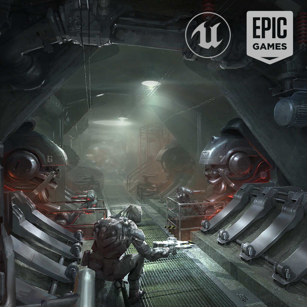 ArtStation - Infiltrator UE4 Engine Demo - Access Tunnel Concept