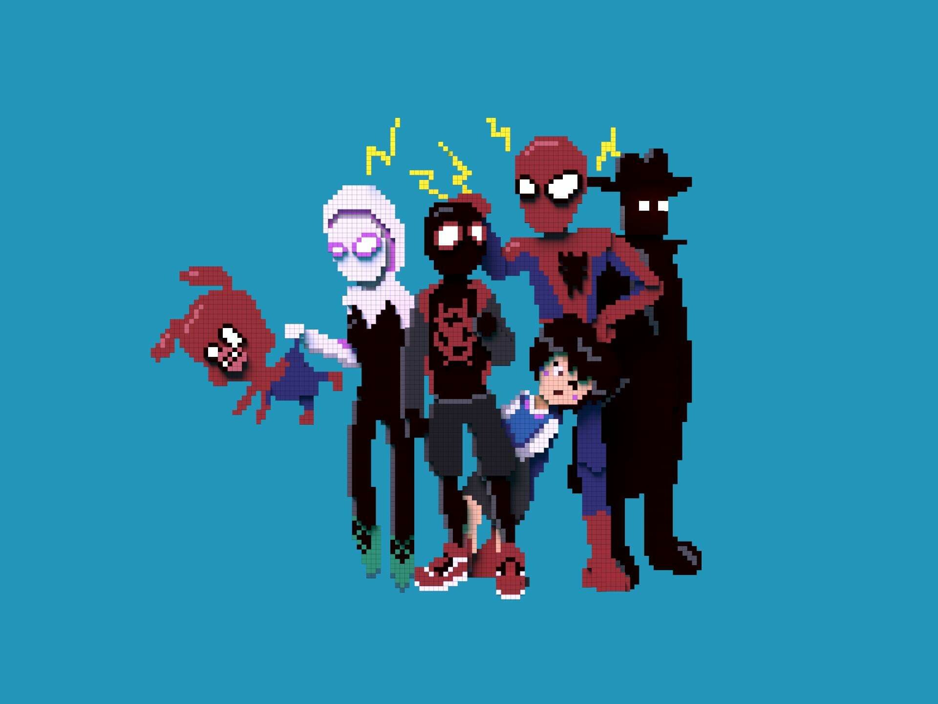 ArtStation - Spider-Man: Into the Spider-Verse Pixel Fan art