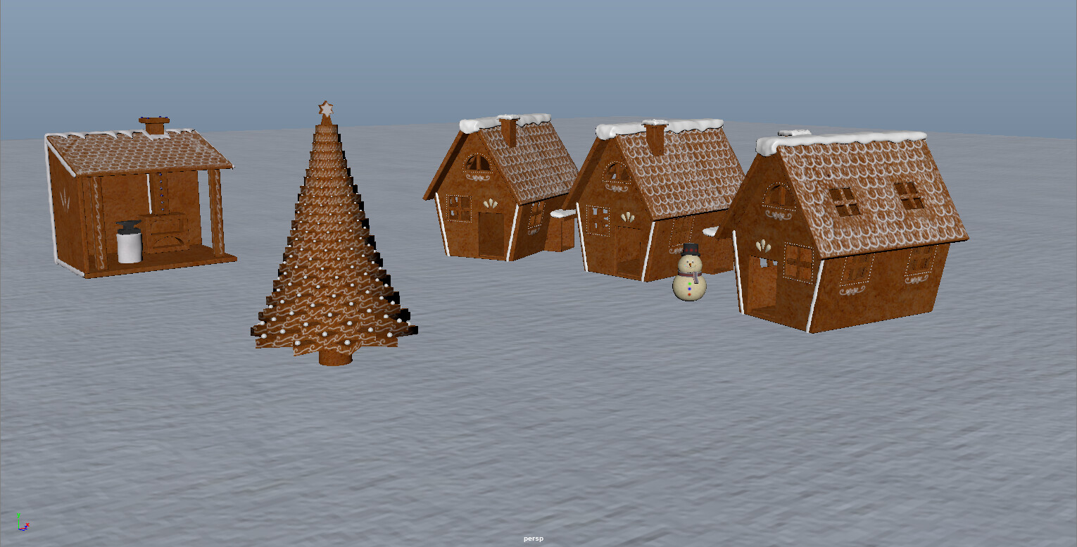 ArtStation - Gingerbread Village