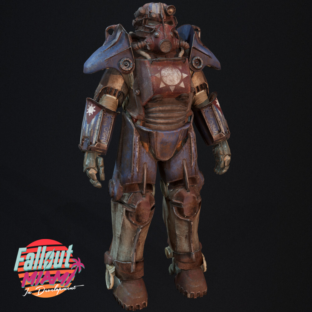 ArtStation - Fallout: Miami - T-45 Cuban Liberation Power Armor Texturing