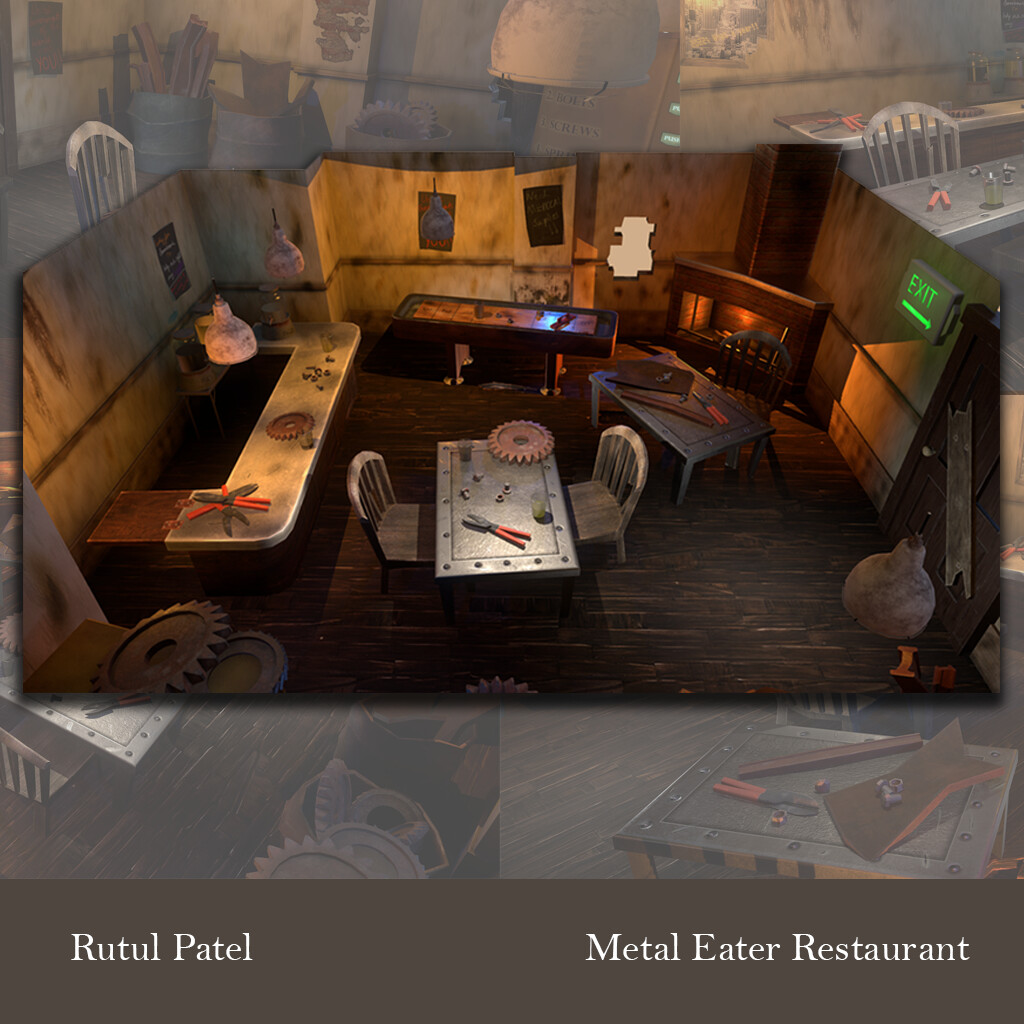 ArtStation - Environment Piece Metal Eater's Restaurant/Pub