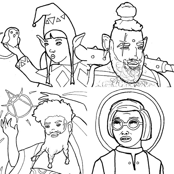 ArtStation - RPG Coloring Book (work in progress)