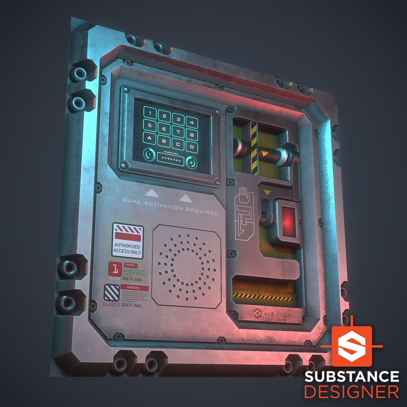 ArtStation - Sci-Fi Control Panel - Substance Designer