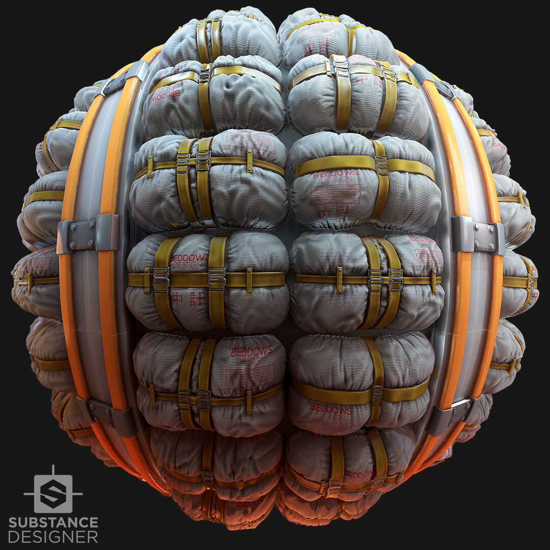 ArtStation - Padded space bag material