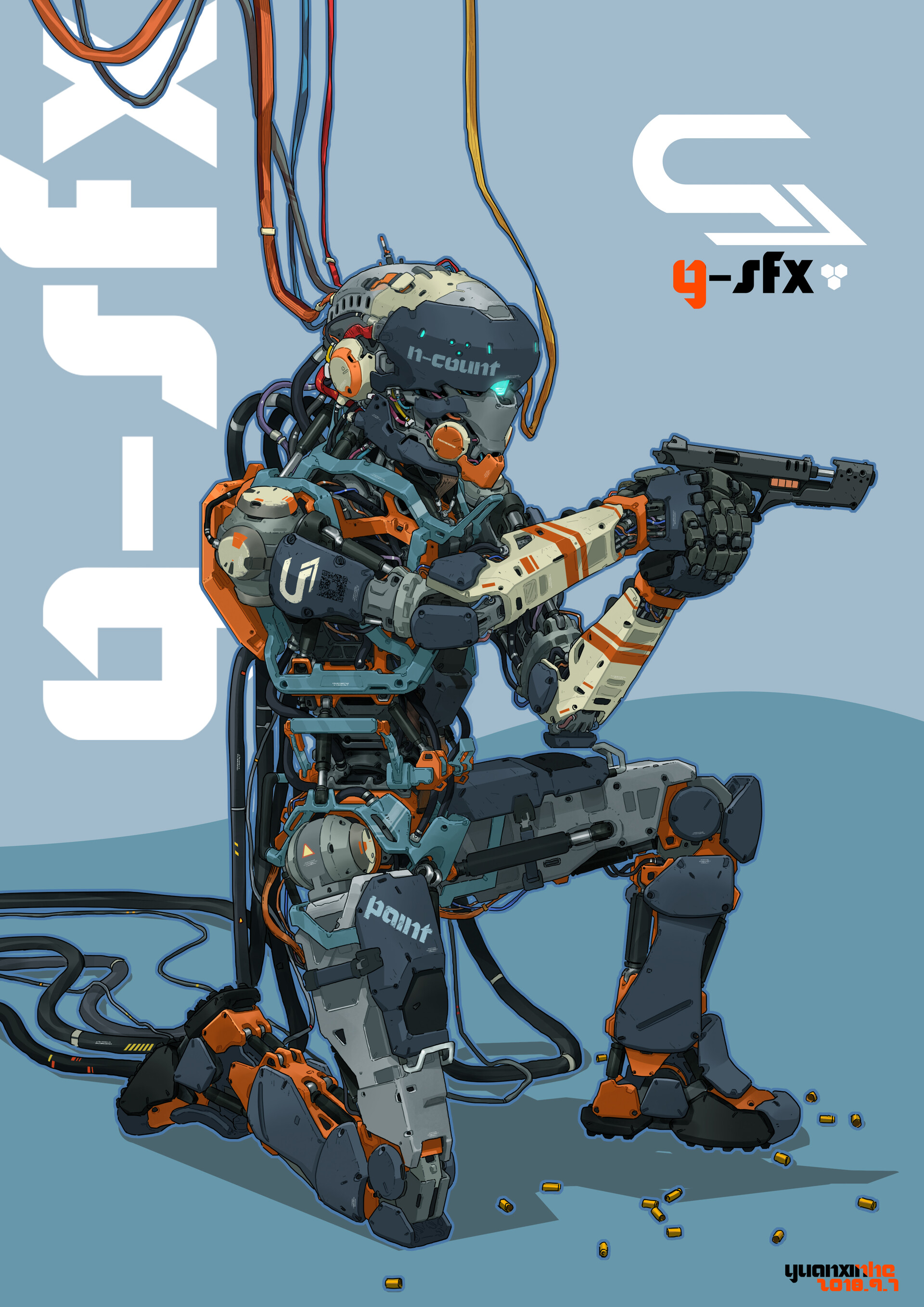 ArtStation - Science fiction machine armour design