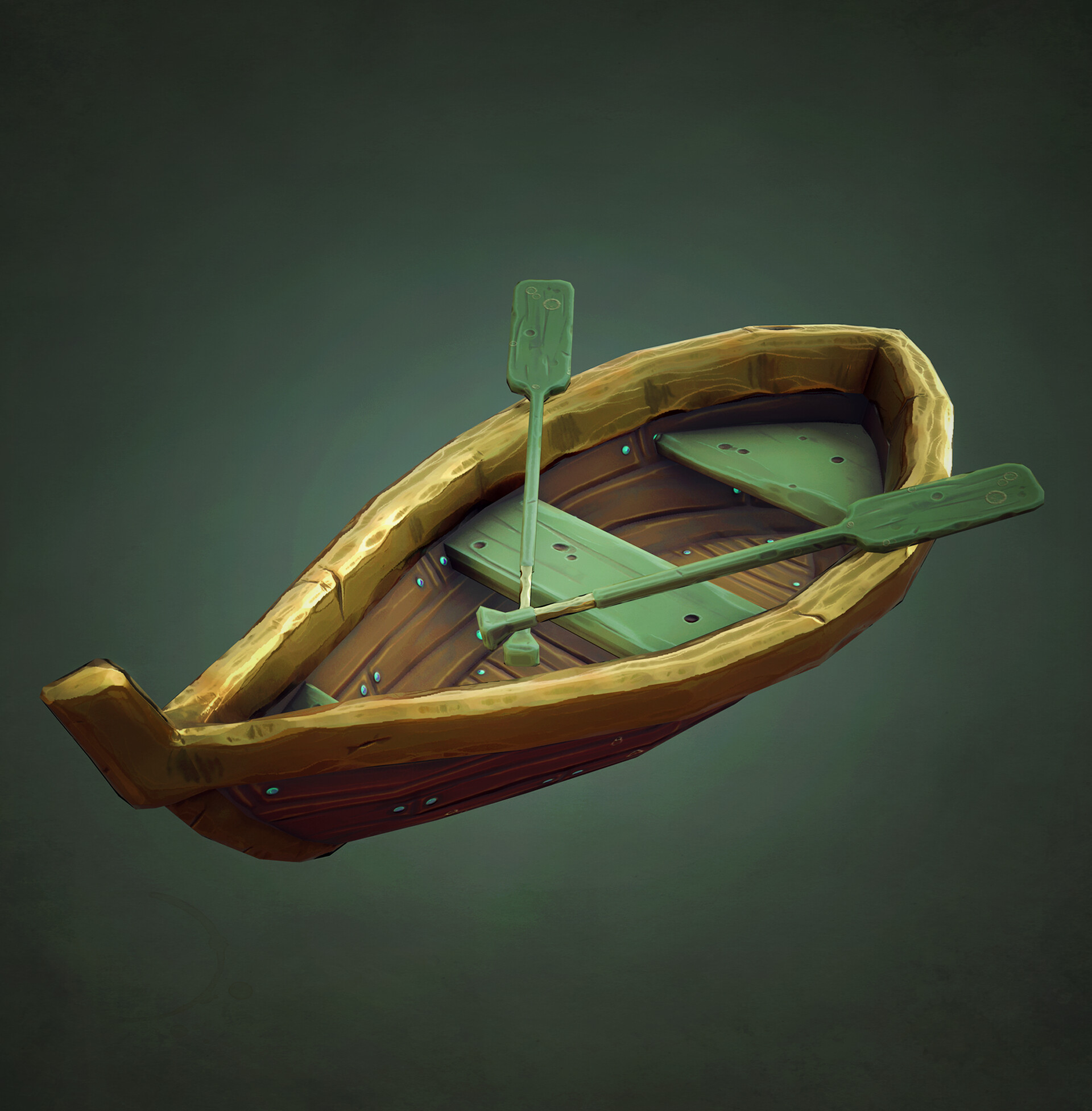ArtStation - Stylized Rowboat