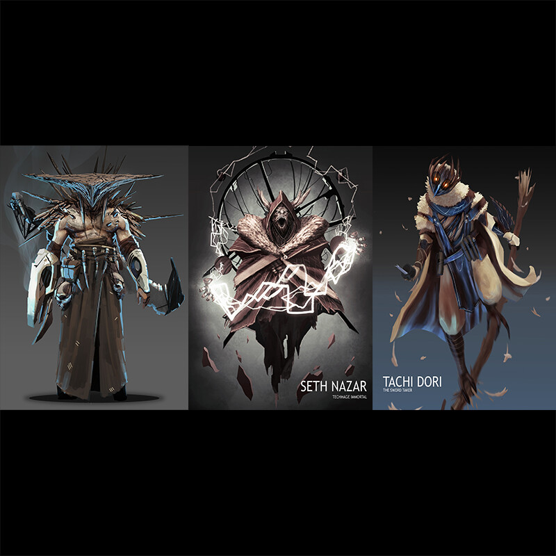 ArtStation - 6 Fantasy Sci Fi Character Designs