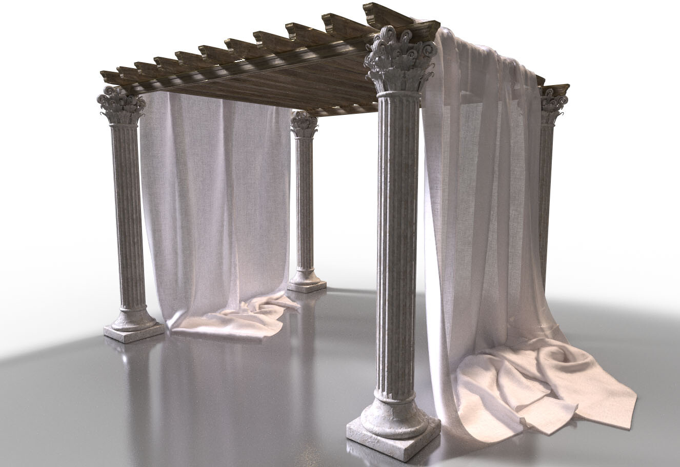 ArtStation - Pergola with Drape