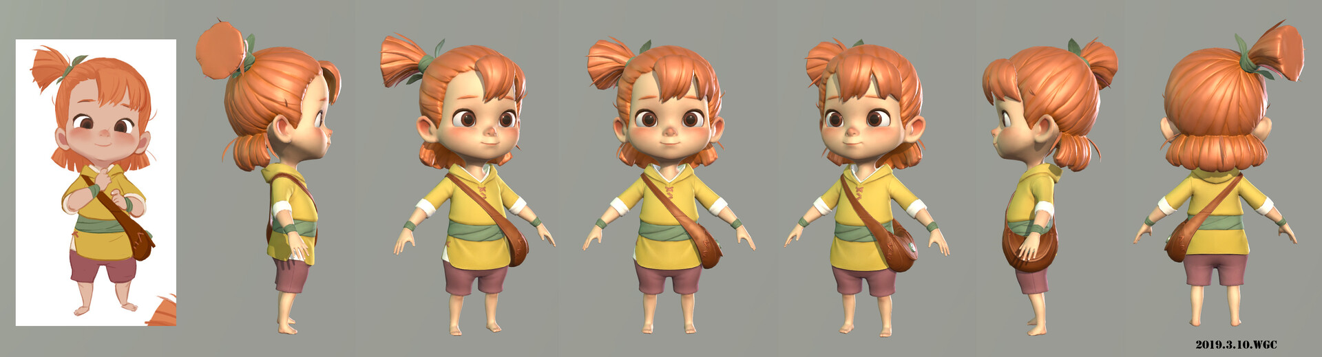 ArtStation - 致敬Hong SoonSang大神做的角色模型