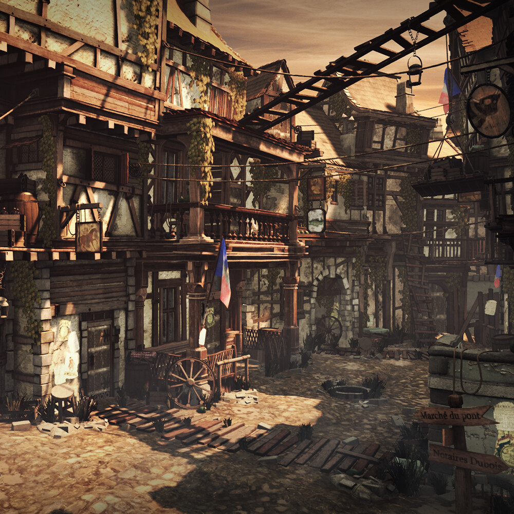 ArtStation - Paris slum street - French Revolution