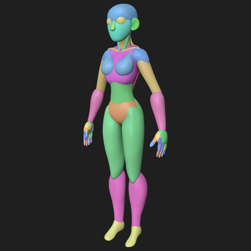 ArtStation - Female Character Block-out Practice