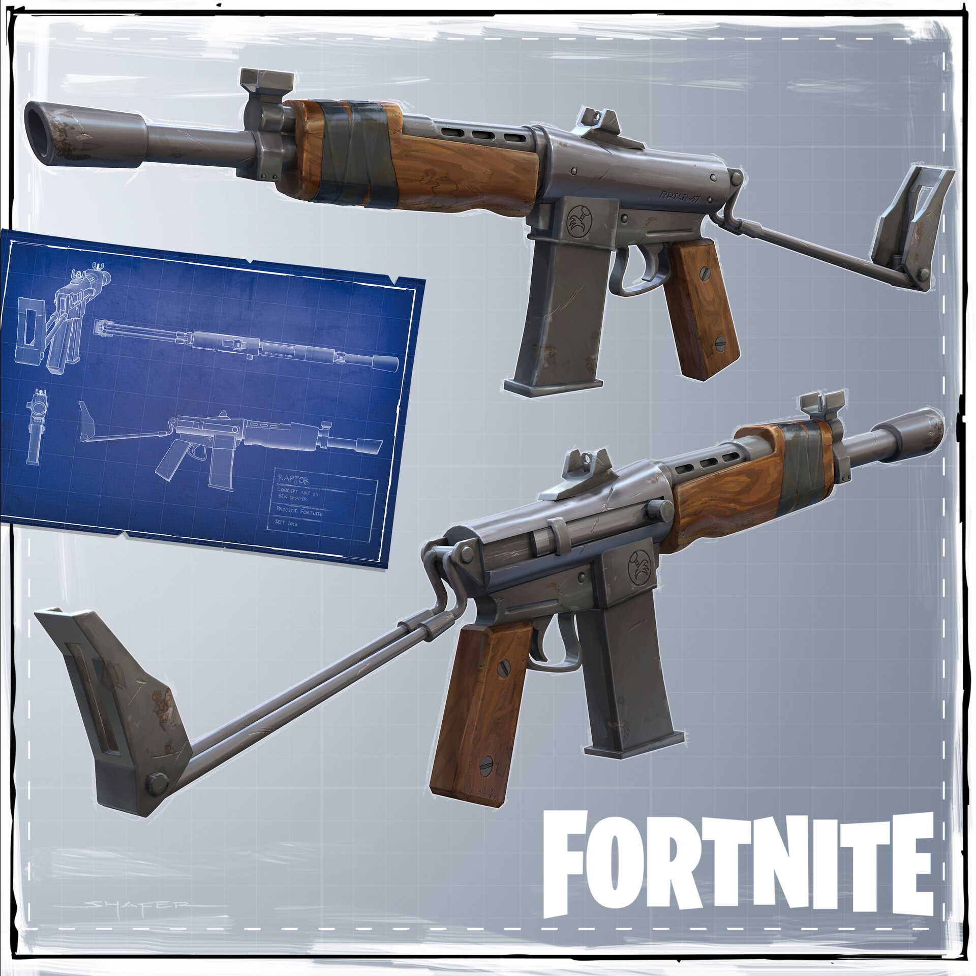 ArtStation - Fortnite - Burst Rifle Concept