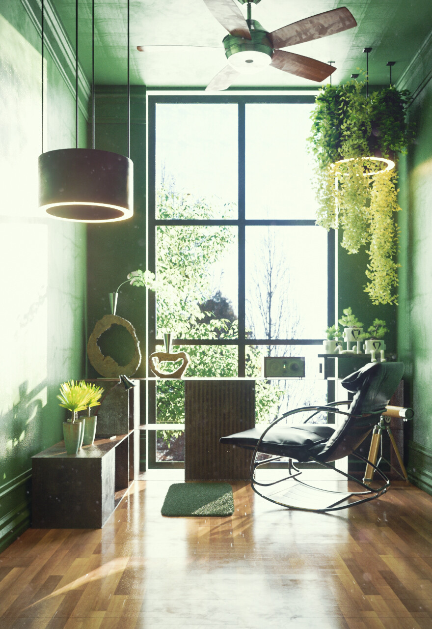 ArtStation - Green Room Daylight