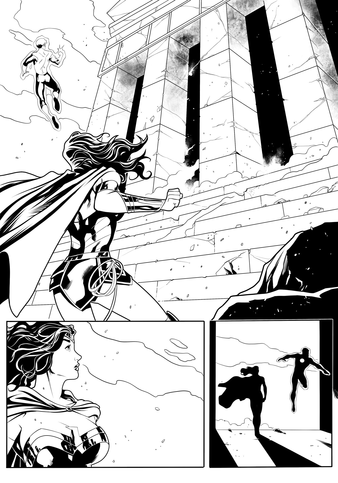 ArtStation - Wonder Woman ink samples