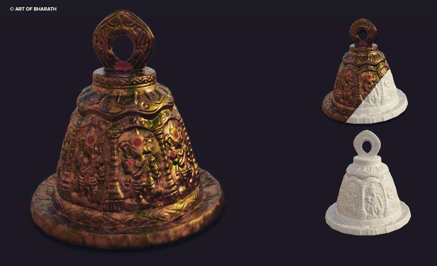 ArtStation - INDIAN TEMPLE BELL
