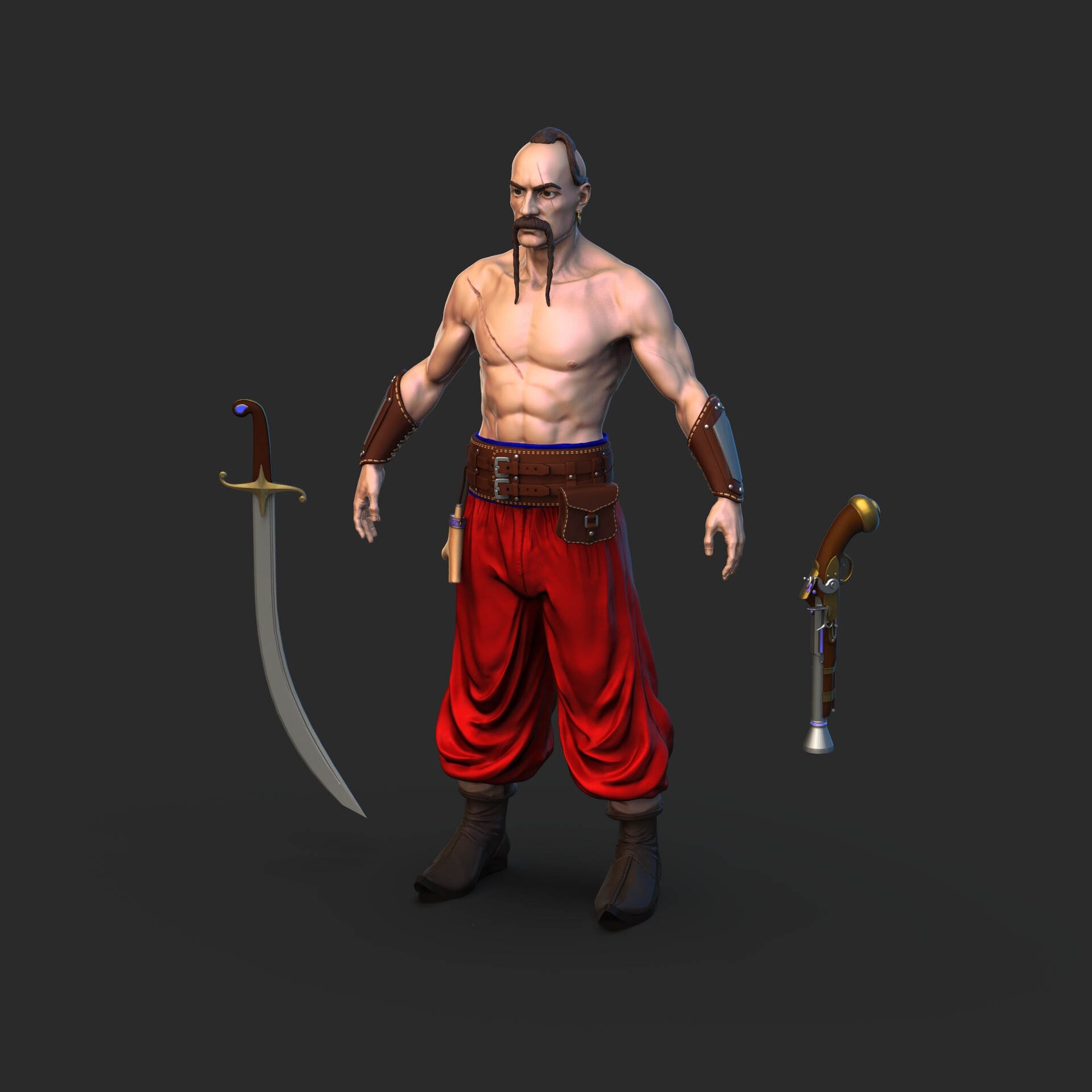 ArtStation - Cossack Sirko (WIP)