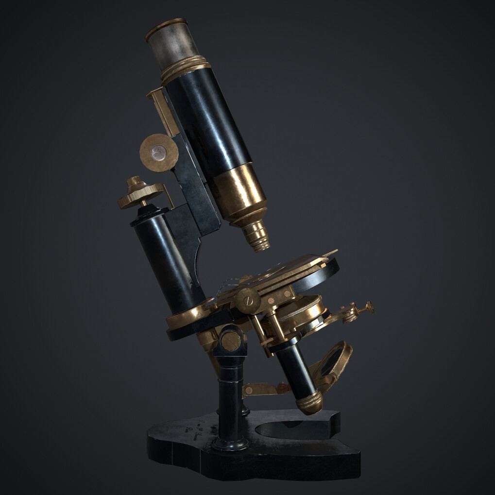 ArtStation - Old Microscope - Game Ready