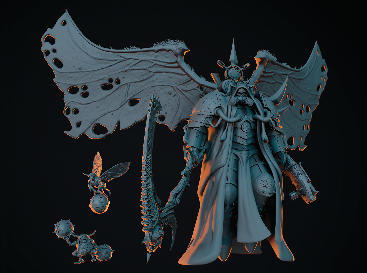 ArtStation - Mortarion, Daemon Primarch of Nurgle (WIP)