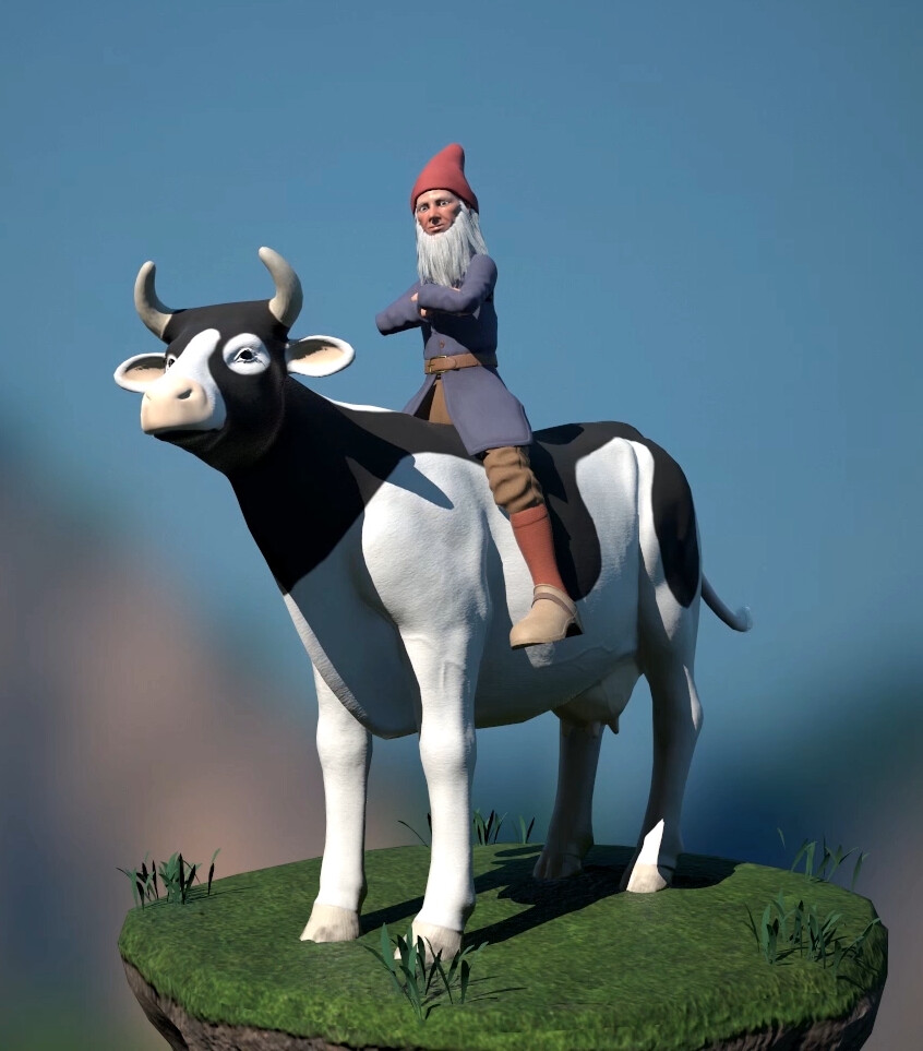 ArtStation - Gnome & Cow