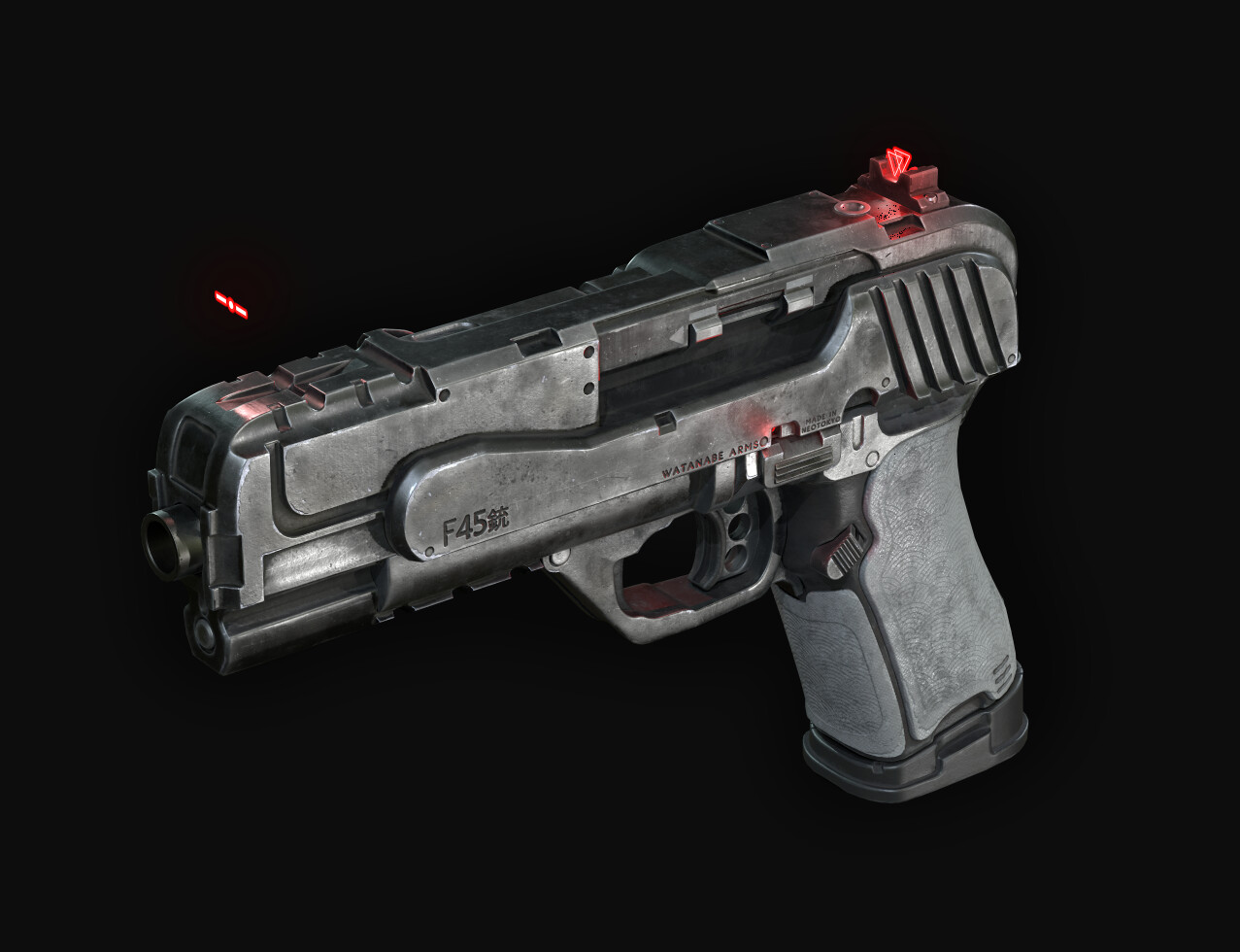 ArtStation - F45 Pistol