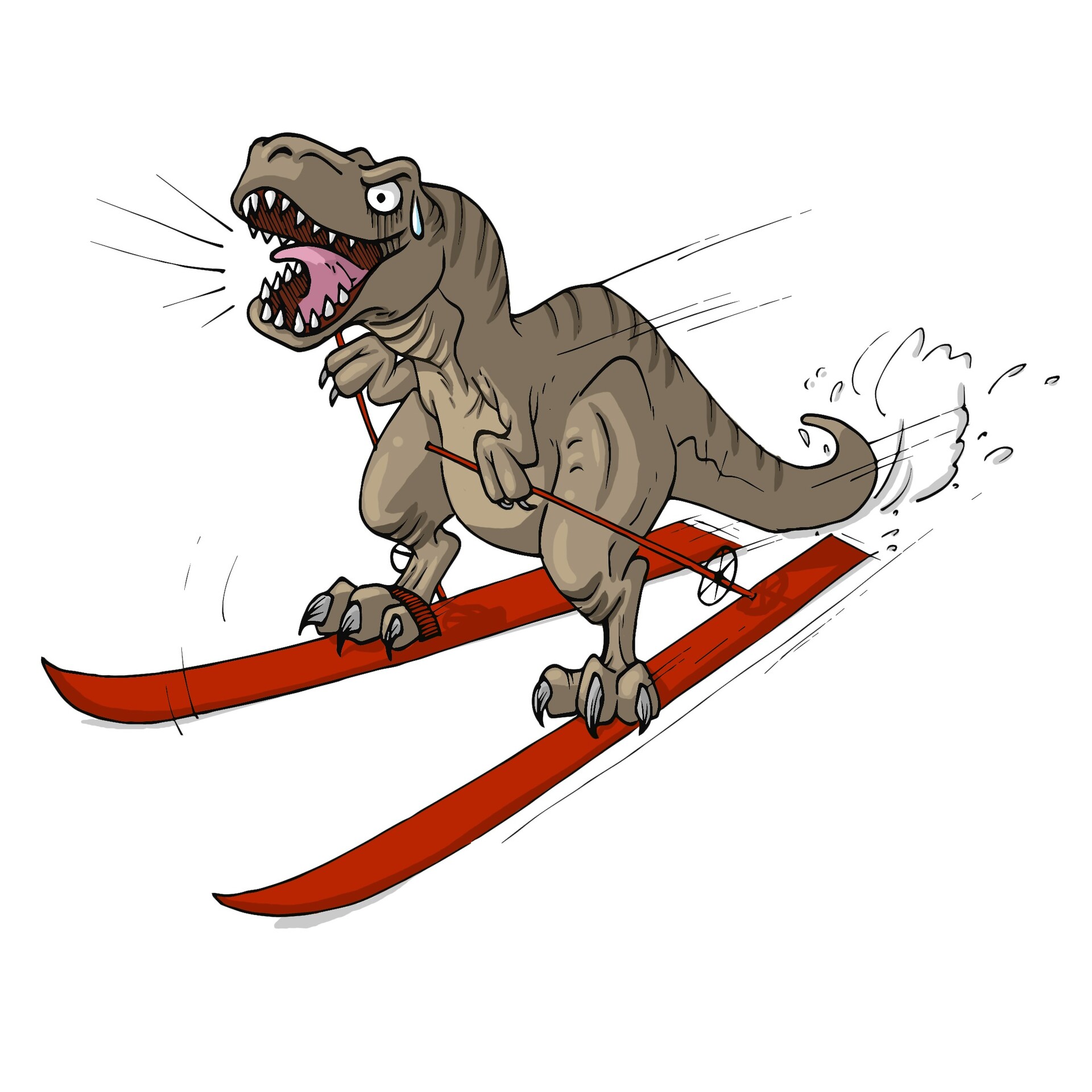 ArtStation - T-Rex on snow