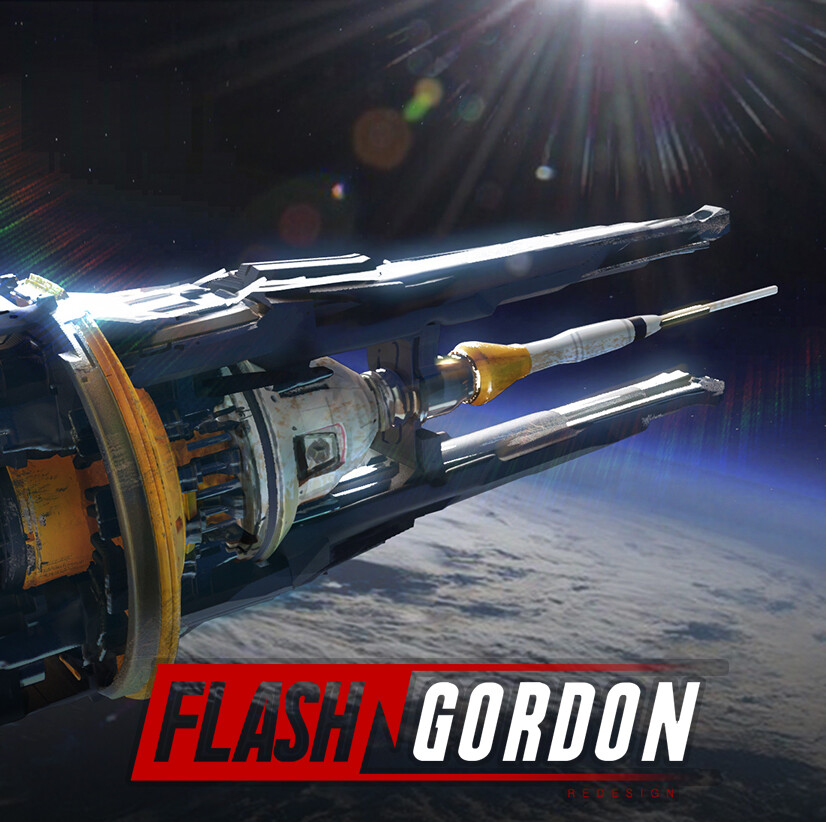 ArtStation - Dr. Zarkov's Rocket Ship