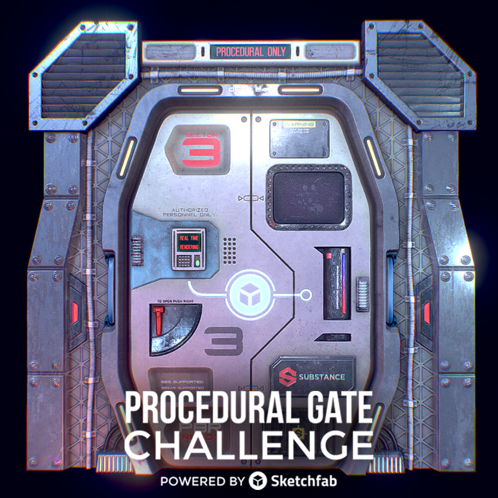 ArtStation - #ProceduralGateChallenge - Sci Fi Gate (Download)