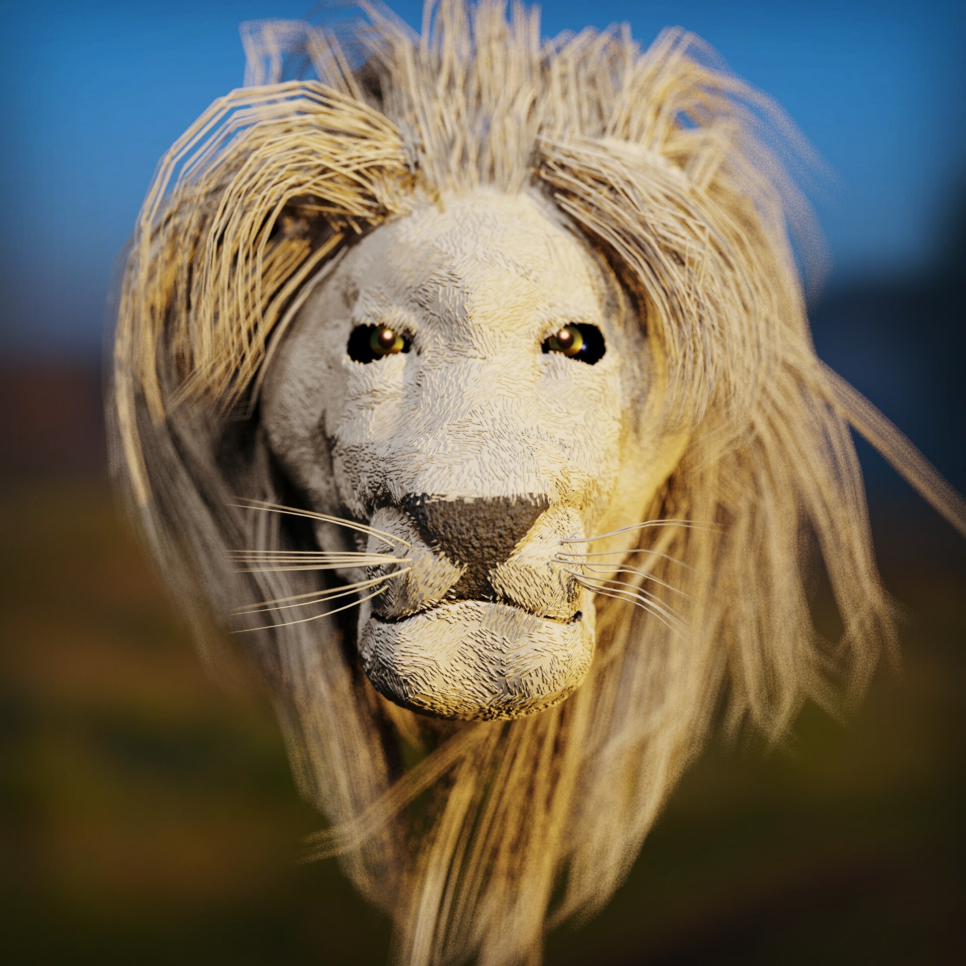 ArtStation - 3d Lion Face