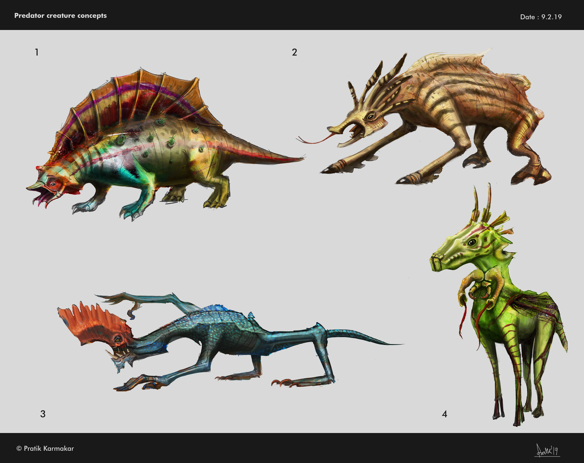 ArtStation - Predator Creature Concepts