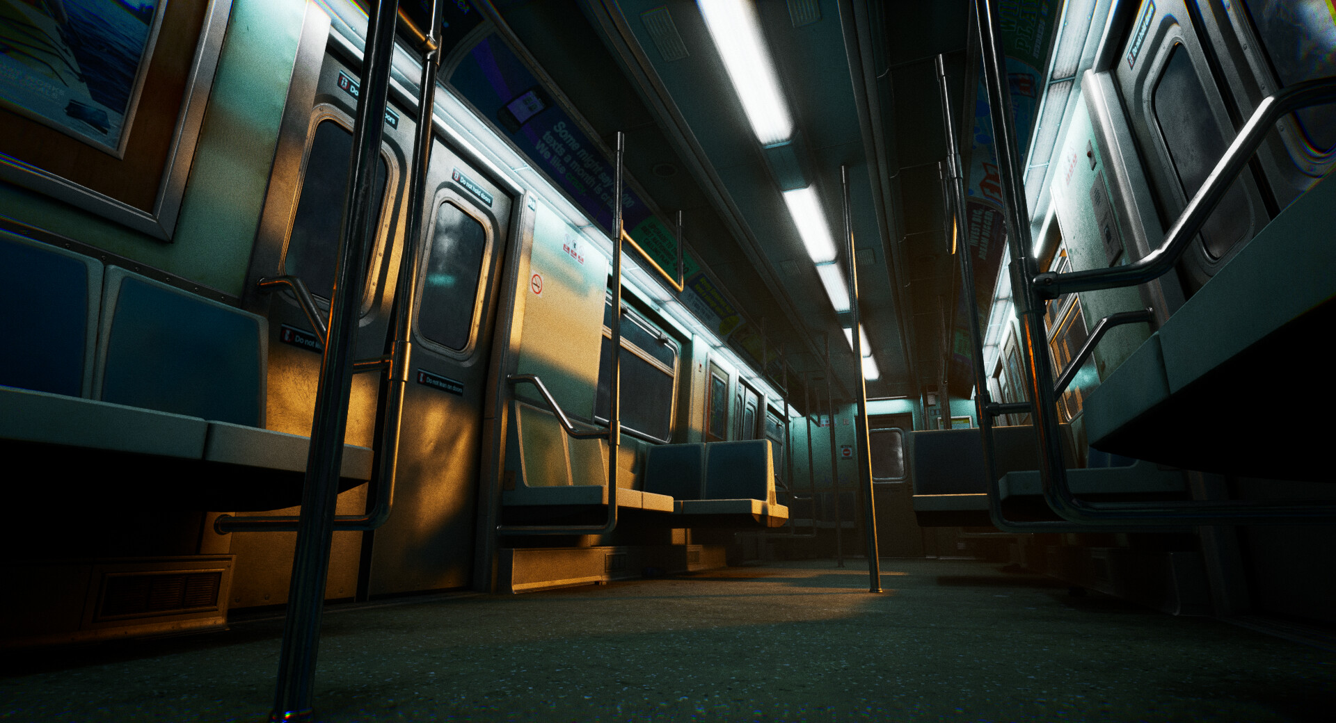 ArtStation - City Subway Train - Lighting practice