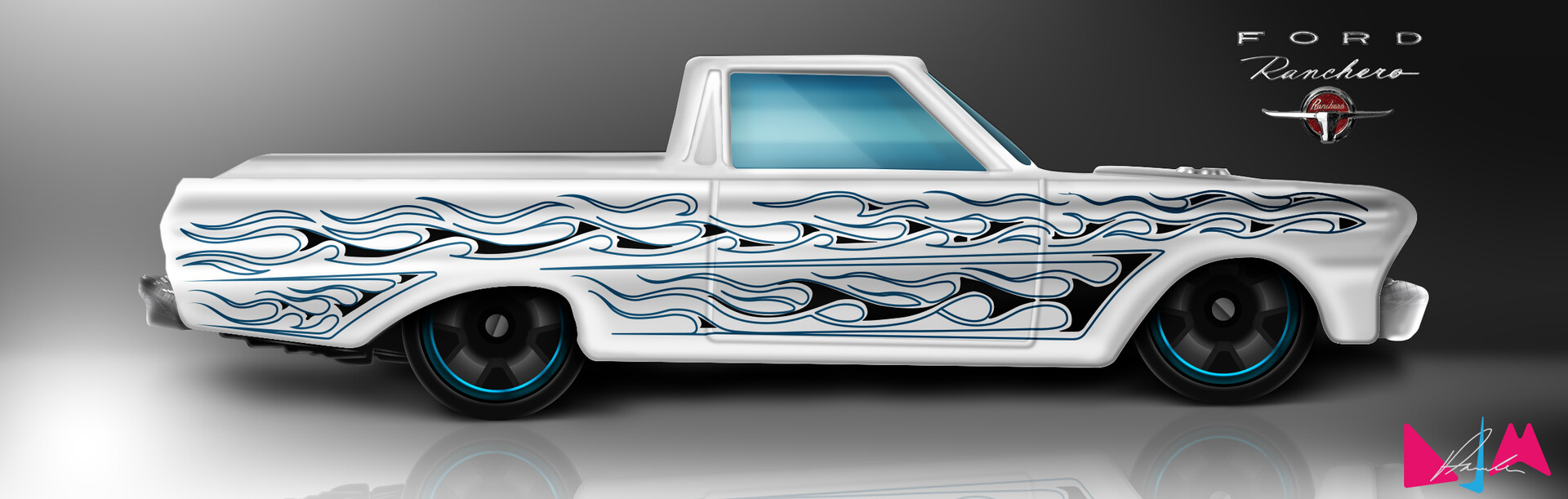 ArtStation - Hot Wheels - 65 Ford Ranchero 2D illustration