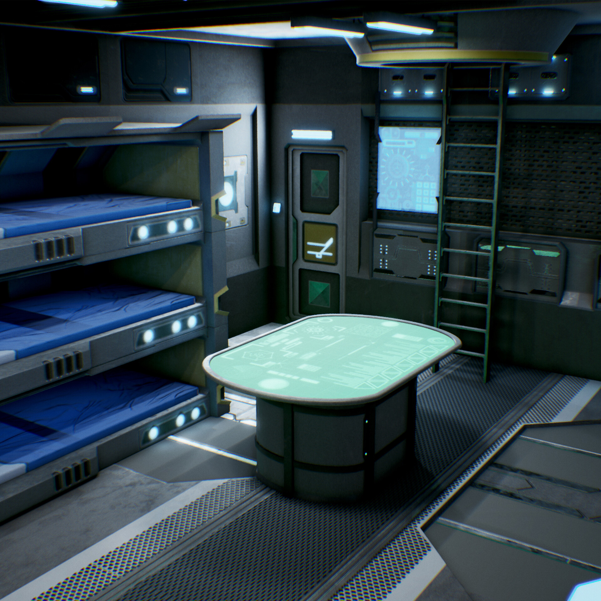 ArtStation - Sci-Fi Space Cabin - UE4