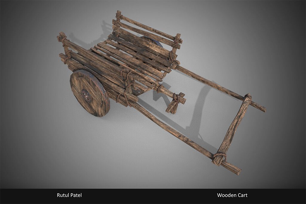 ArtStation - Stylized Wooden Cart