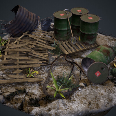 ArtStation - Industrial Environment Various Debris Scene