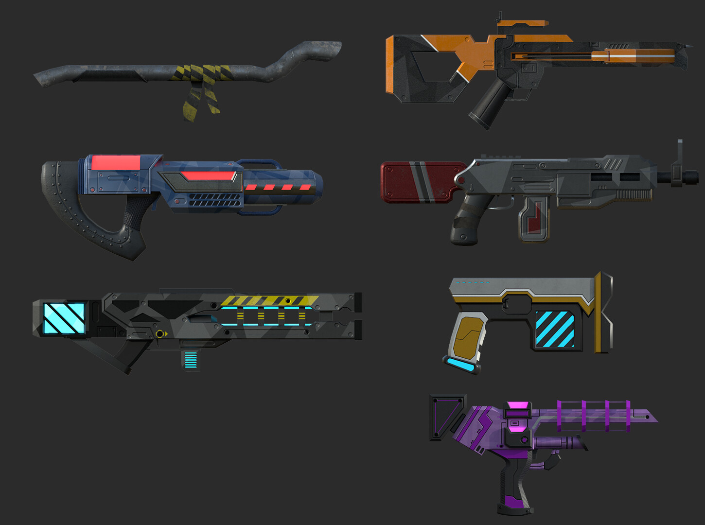 ArtStation - Guns for top-down-shooter (Unity)