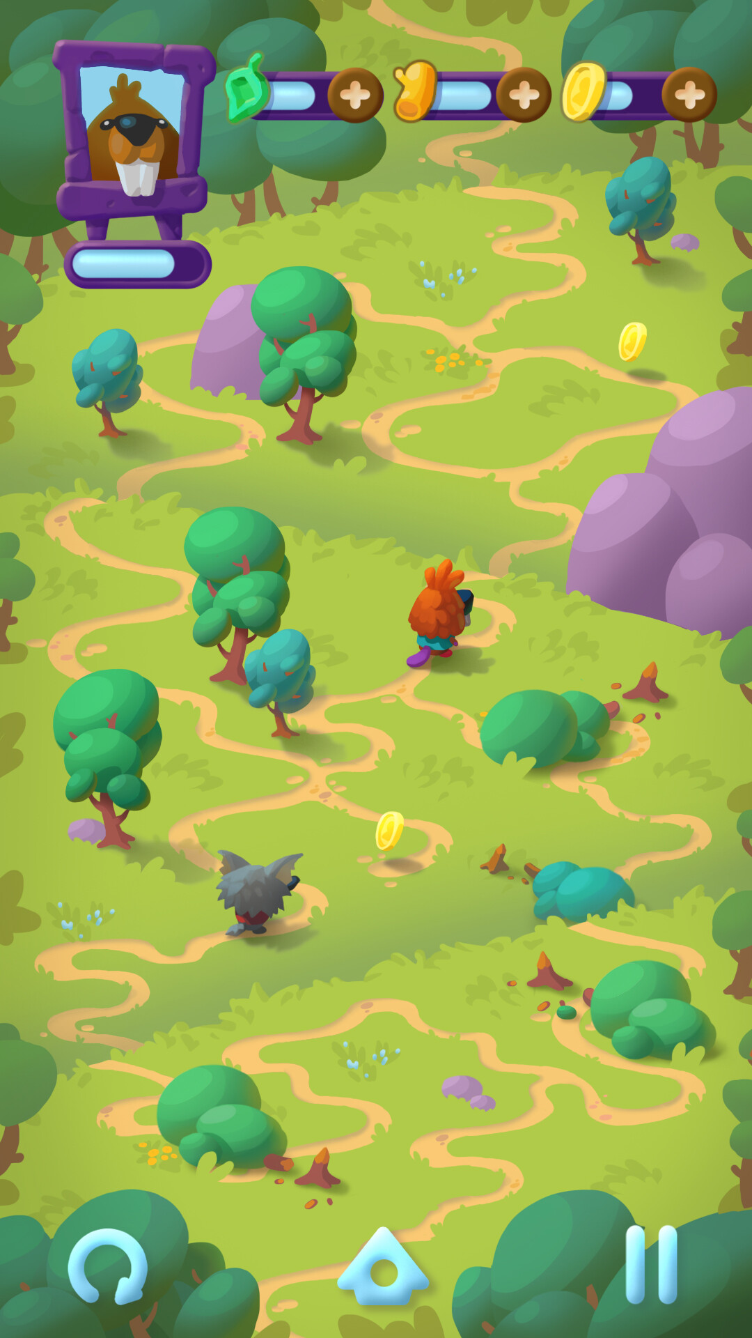 ArtStation - "Beaver's adventures" game interface