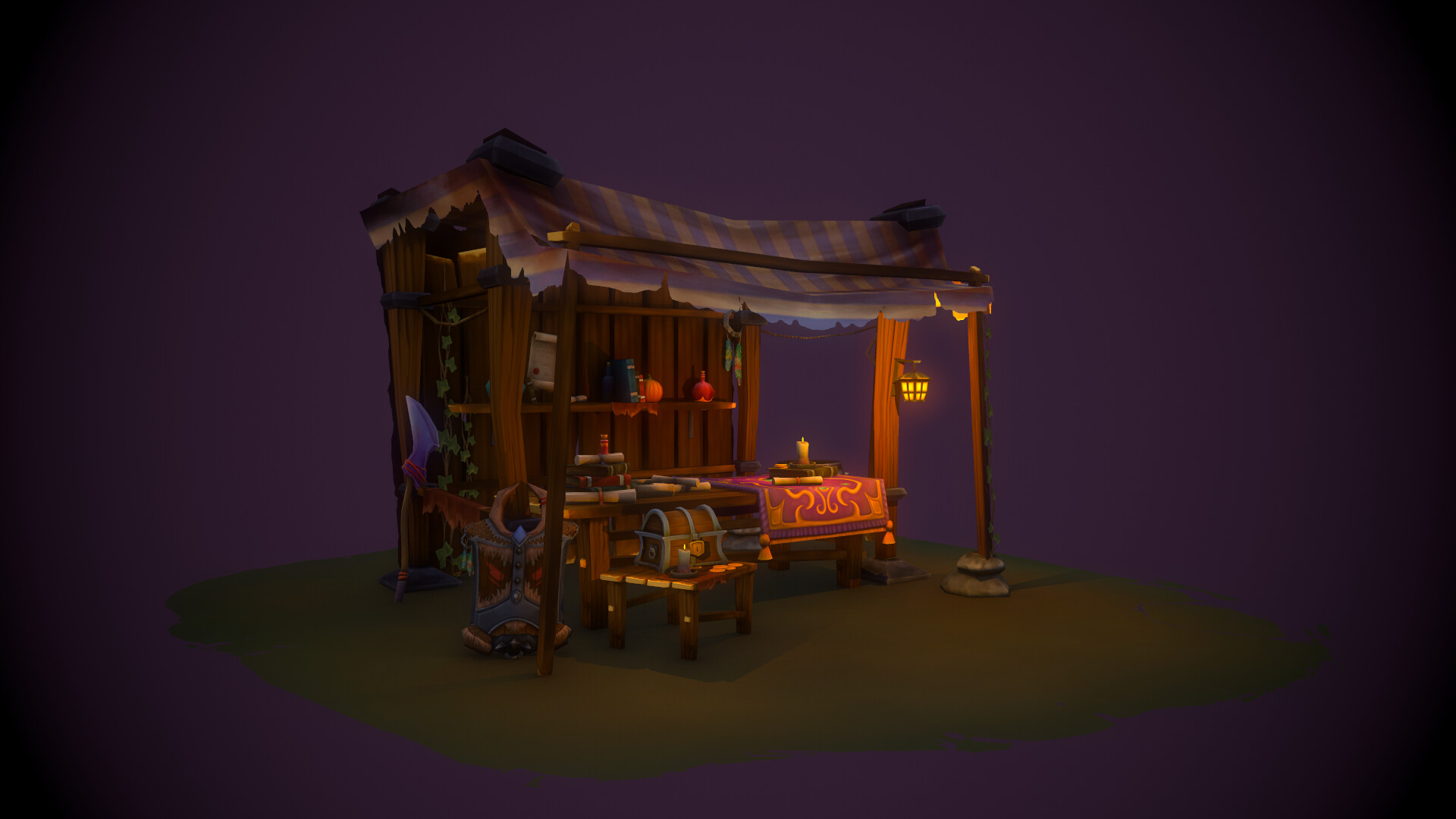 ArtStation - Marketstall Potion Stand, Hand-painted