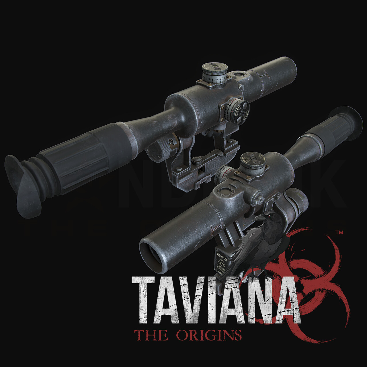 ArtStation - Battle Worn Post Apocalypse Sniper Scope