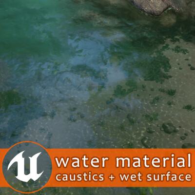 ArtStation - Realtime water shader with caustics and wet surface in ...