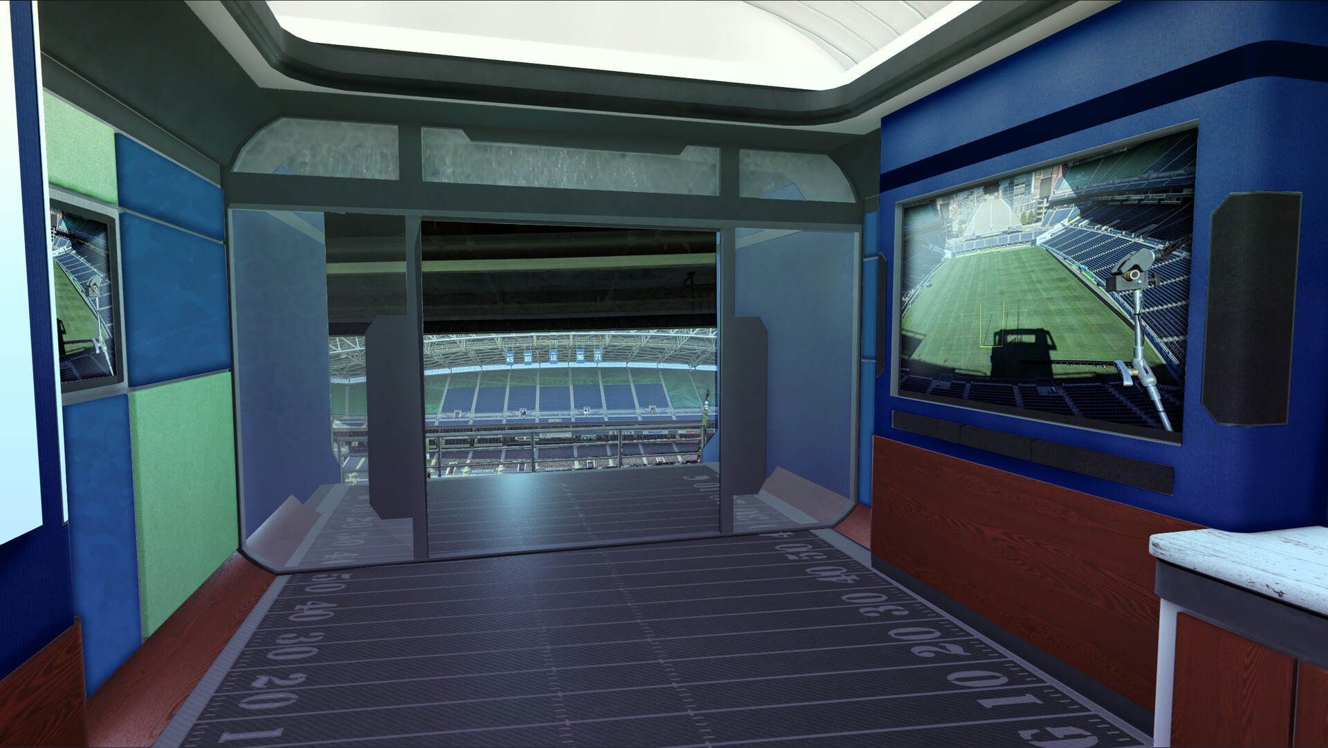 ArtStation - Seattle Seahawks Sport room project.