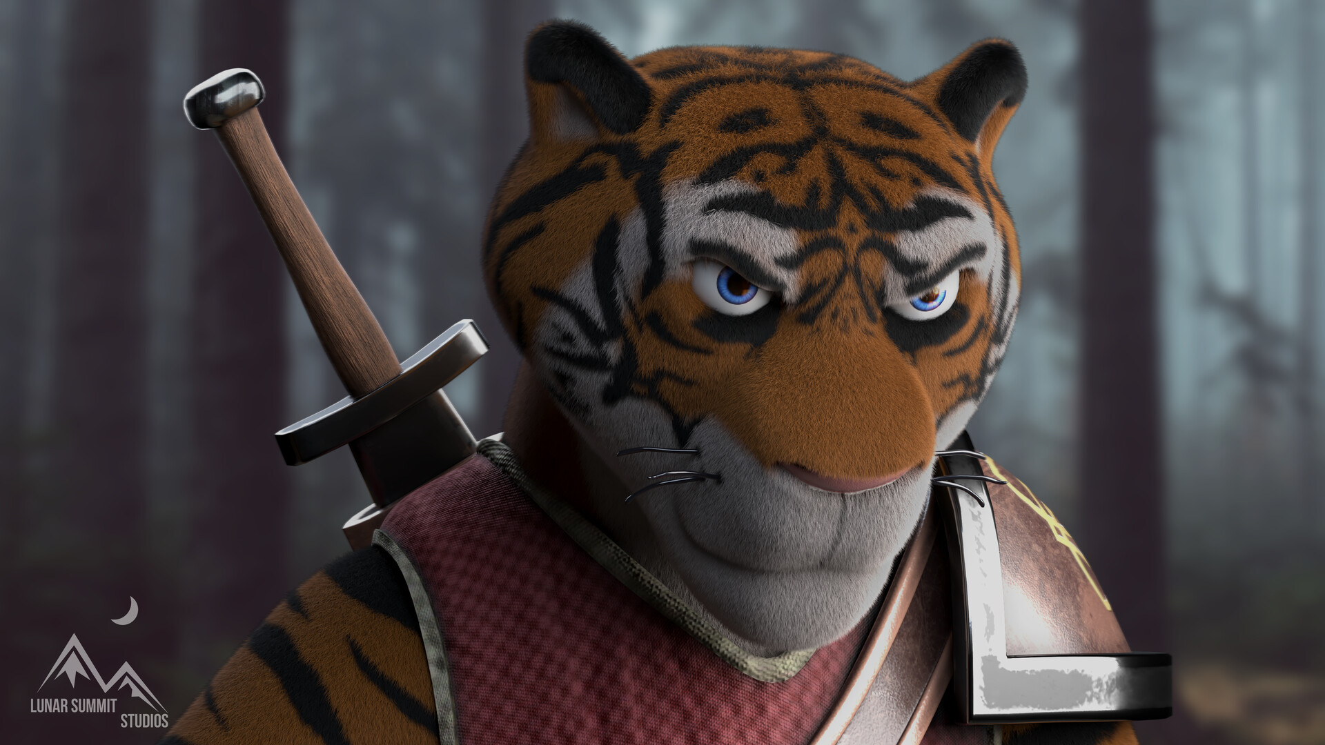 ArtStation - Warrior Tiger Krovar - Advanced Modeling Final Project