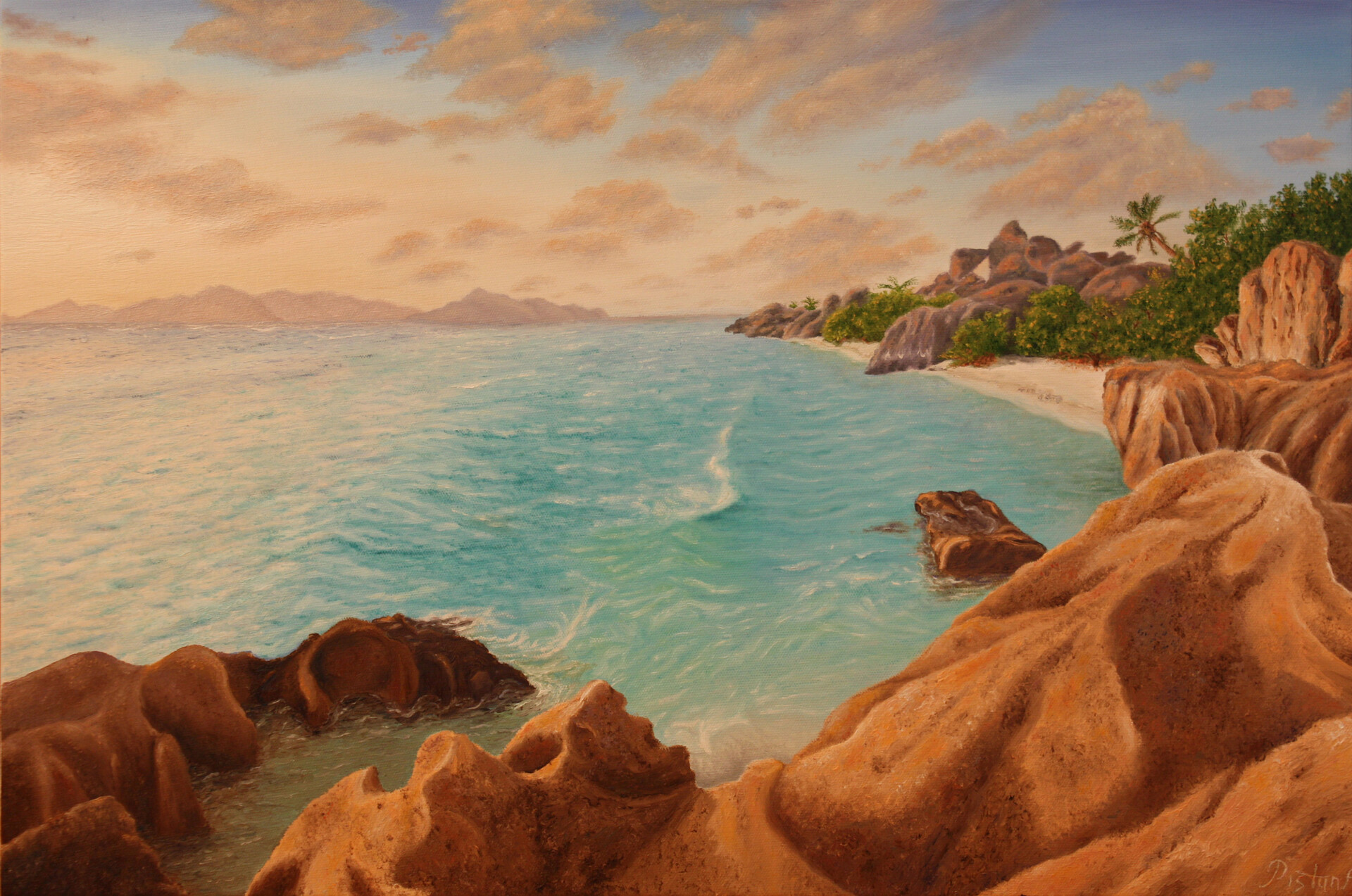 Andrey Blyk - "Tropical Island" oil painting