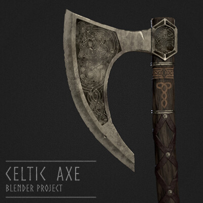 ArtStation - Celtic themed hand axe