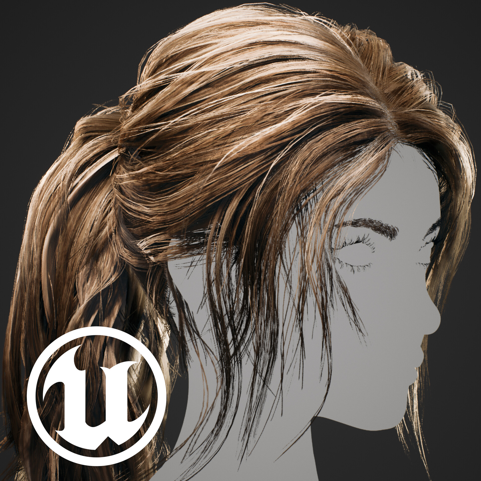 ArtStation - Real time hair practice - UE4