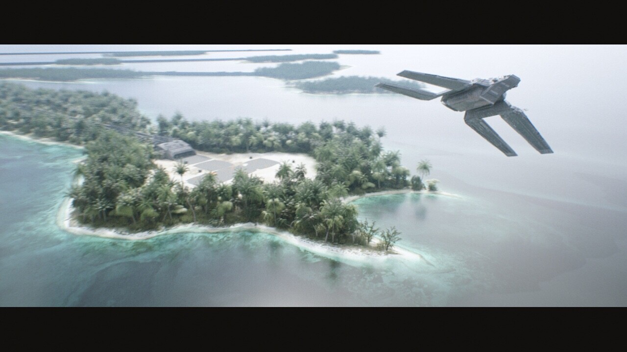 ArtStation - Shuttle departure from Scarif