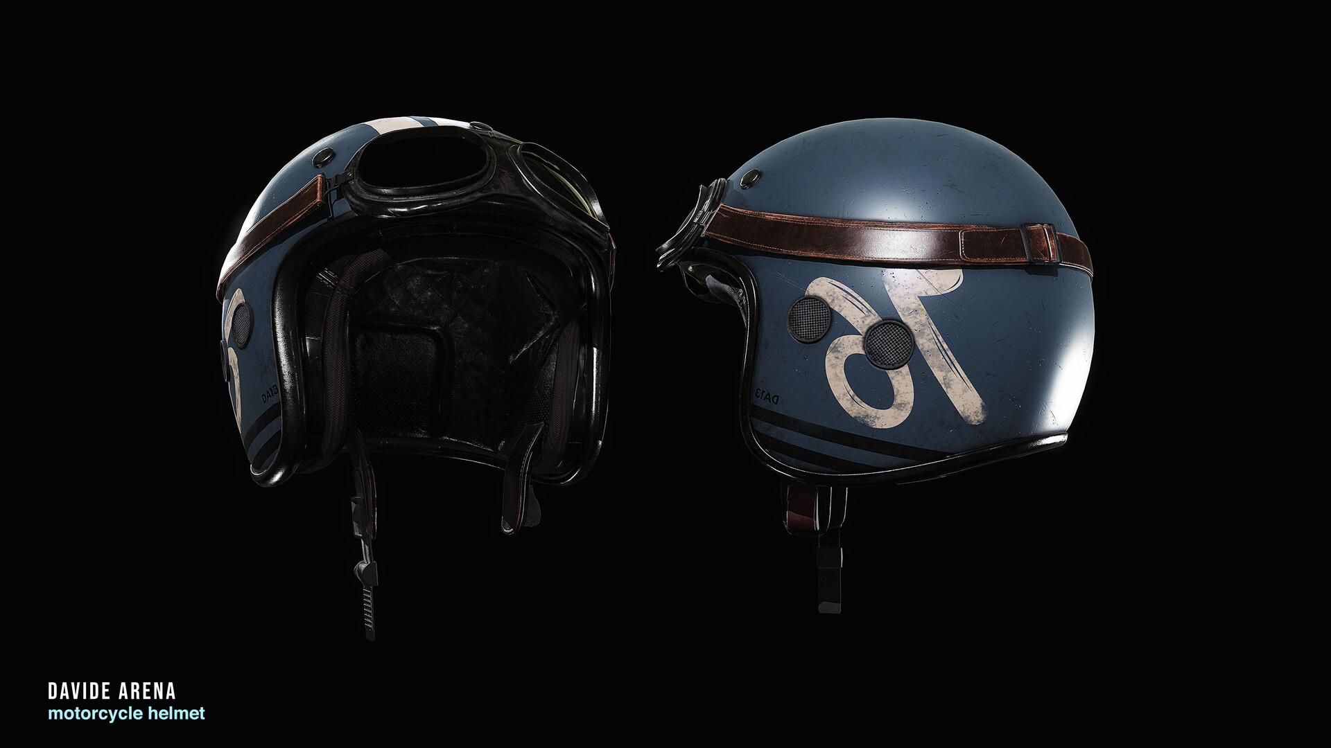ArtStation - Motorcycle helmet