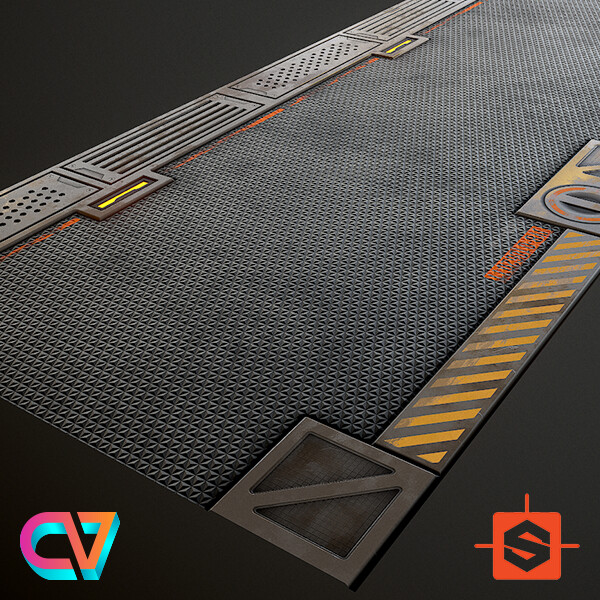 ArtStation - Procedural Sci-Fi Floor Material