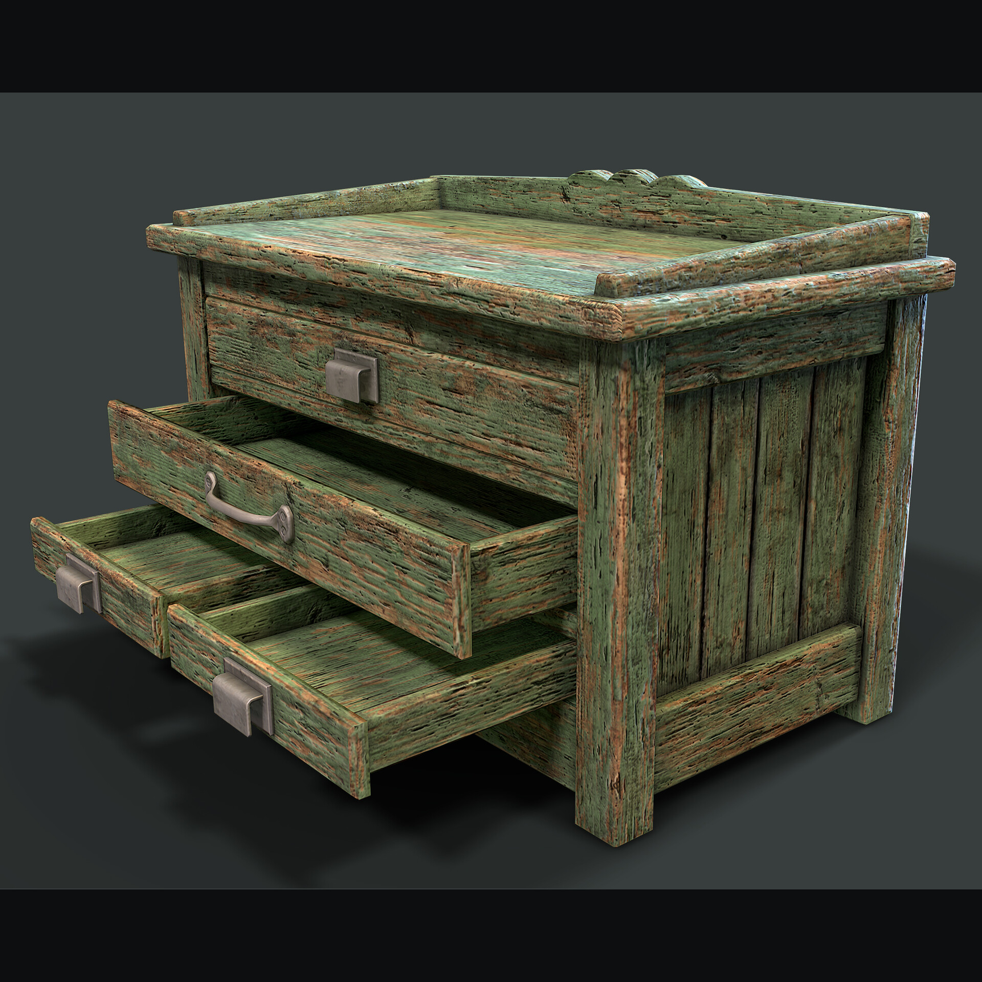 ArtStation - Vintage Side Table (drawer)