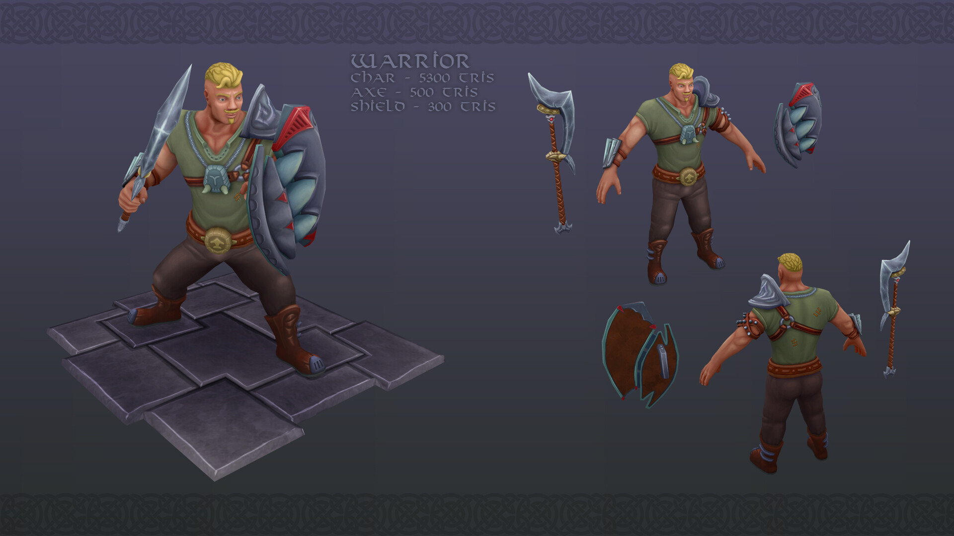 ArtStation - Warrior Character ( game ready )