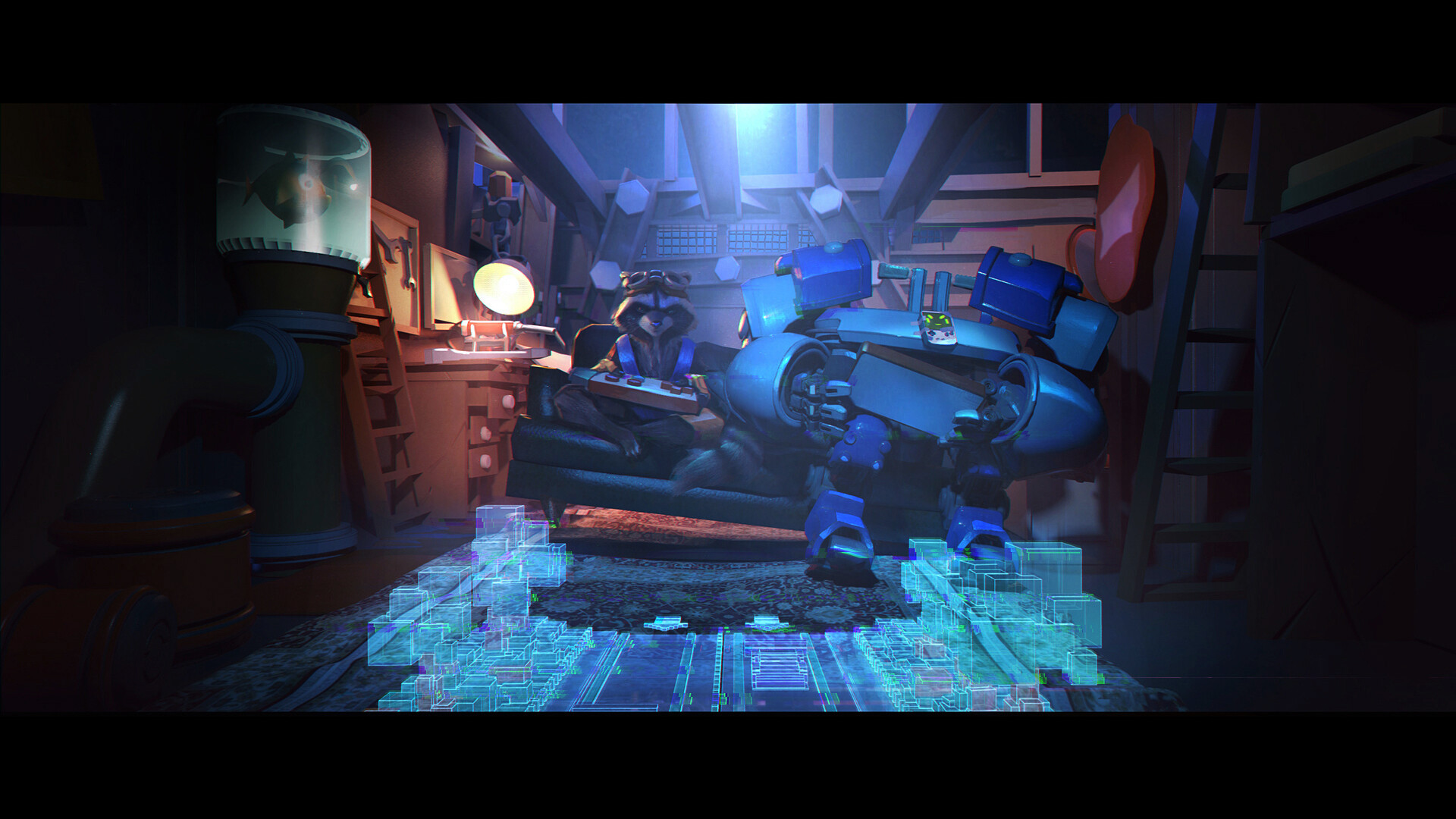 ArtStation - Keyframes for Wilds Cinematic:"Don't mess with Raccoon"